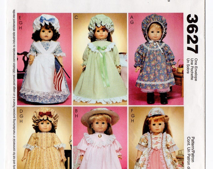 Mccall's 3627 18 Historical Doll Clothes Vintage Sewing Pattern Uncut ...