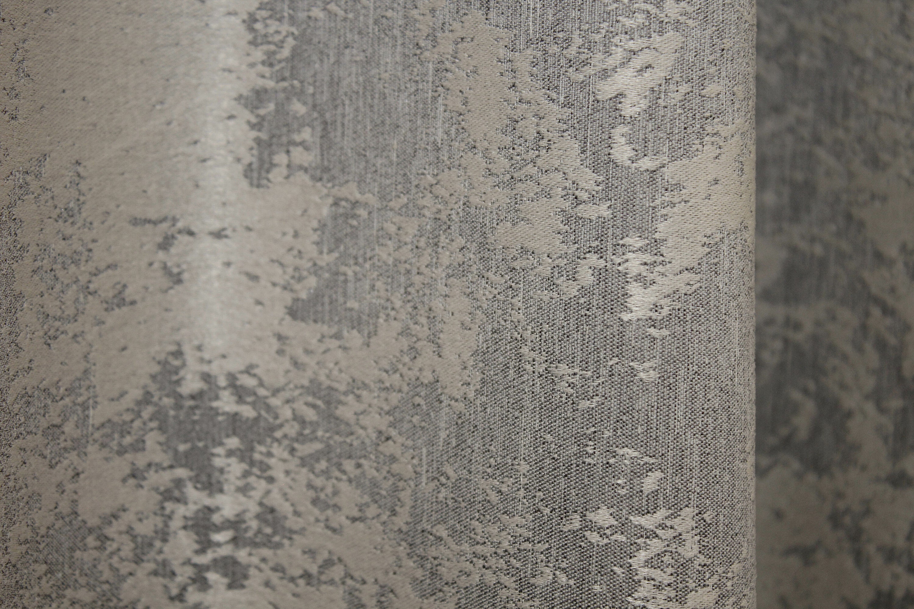 Coffee-gray Color Jacquard Curtains, Luxury Designer Panel for Bedroom ...