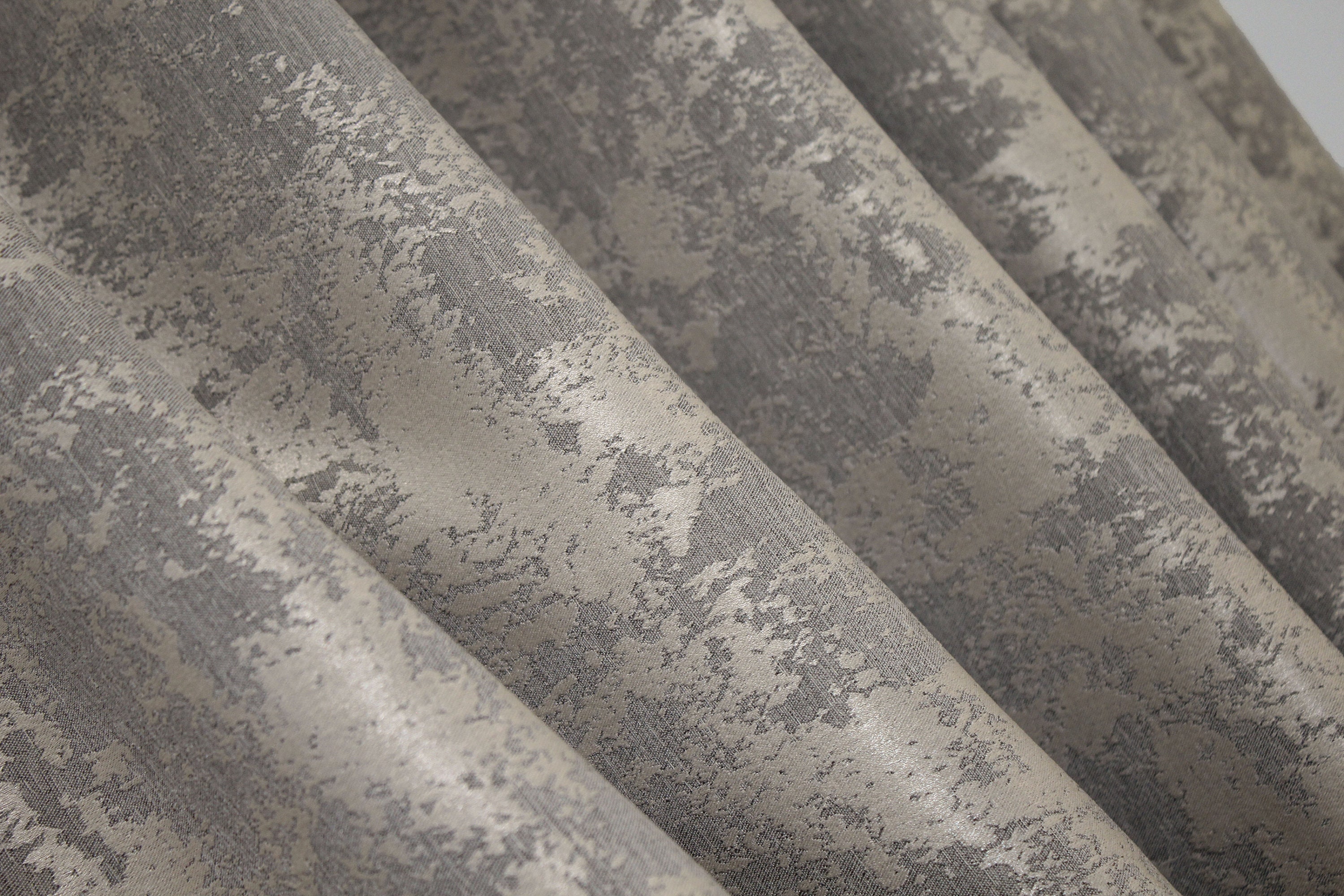 Coffee-gray Color Jacquard Curtains, Luxury Designer Panel for Bedroom ...