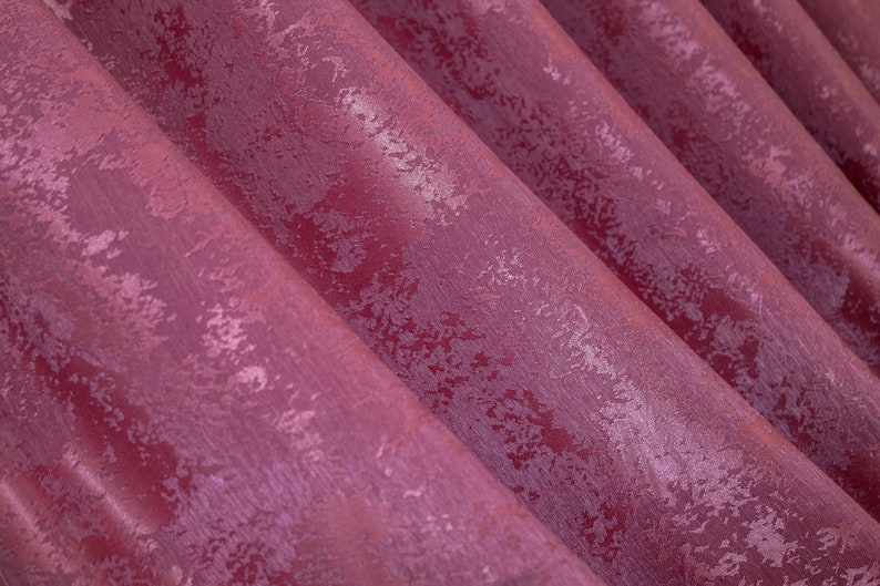 Jacquard Living Room Curtains, Custom Made Raspberry Panels, Long ...