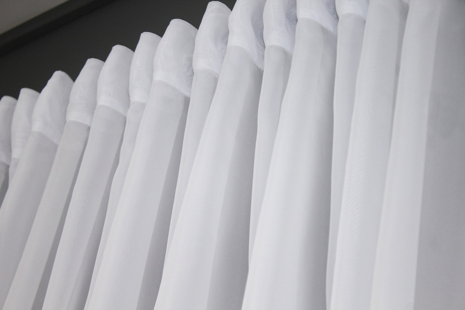 Sheer Chiffon Curtain Panels, Transparent Window Covering, Airy Sheer ...