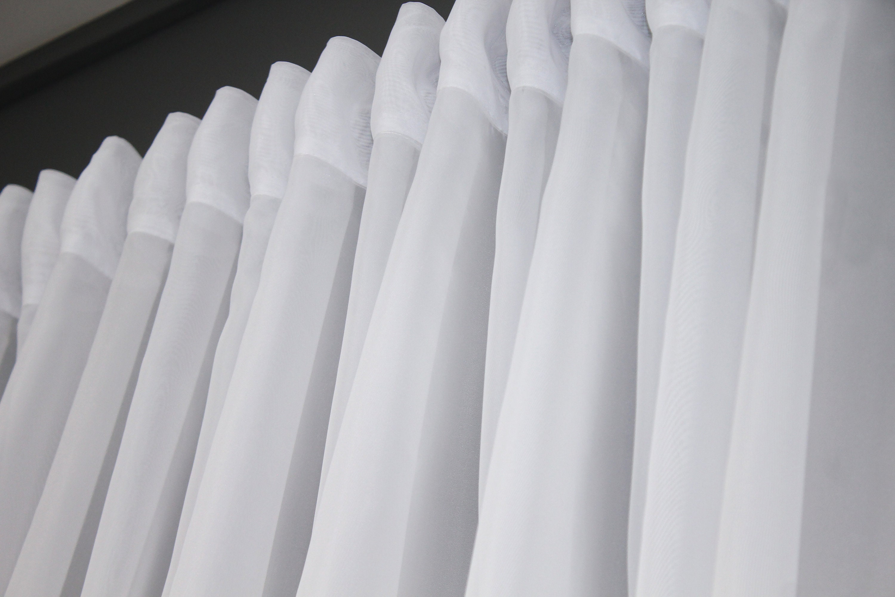 Sheer Chiffon Curtain Panels, Transparent Window Covering, Airy Sheer ...