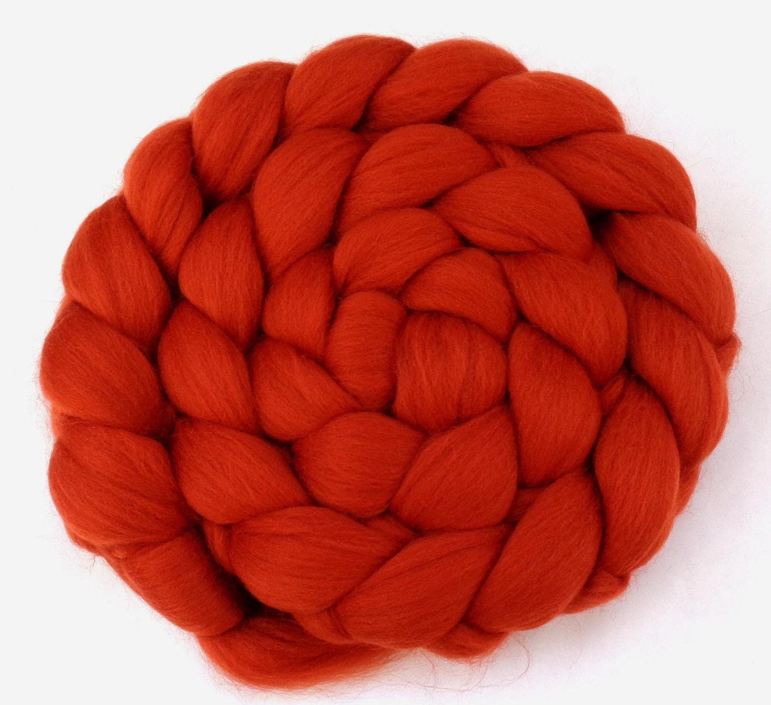 Merino Roving Wool Rust Orange 22 Micron Felting and Spinning - Etsy