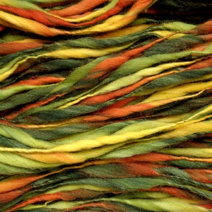 Harvest - Handspun Super Bulky Thick and Thin Merino Yarn, Gift for ...