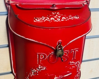 Miniature Mahogany Wood Post Box, English Victorian Style Wooden ...