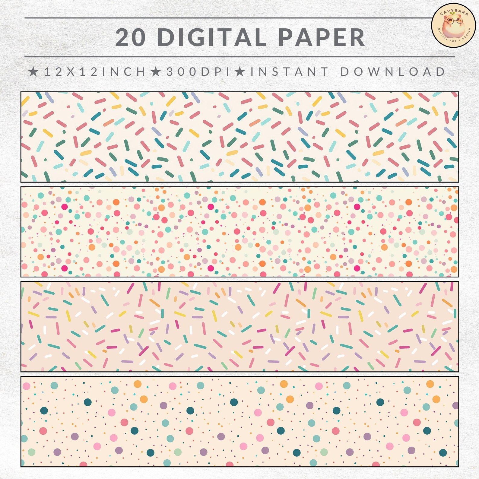 20 Sprinkle Seamless Pattern Svg,confetti,bakery,dxf,donuts,cookie ...