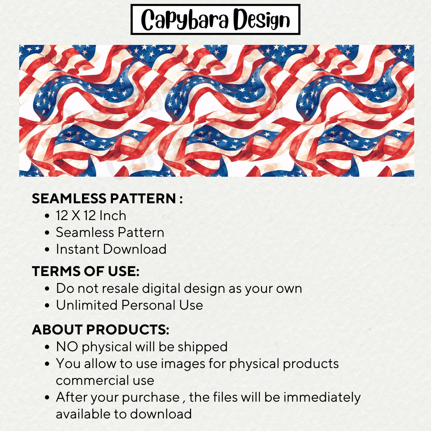 JULY 4TH Independence Day , Retro Fourth July Seamless Repeat Pattern ...