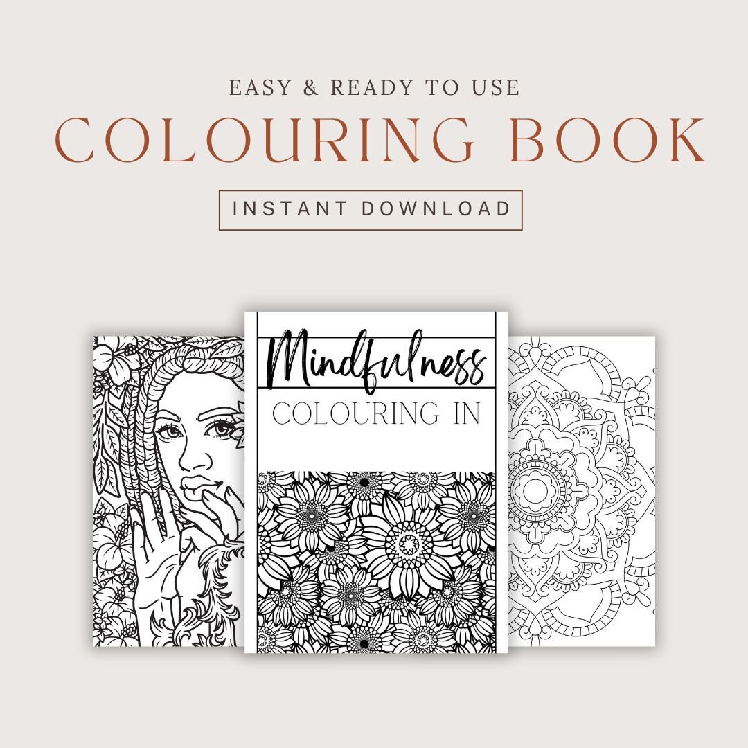 Mindfulness Colouring in Book Self-reflection Creative Expression ...