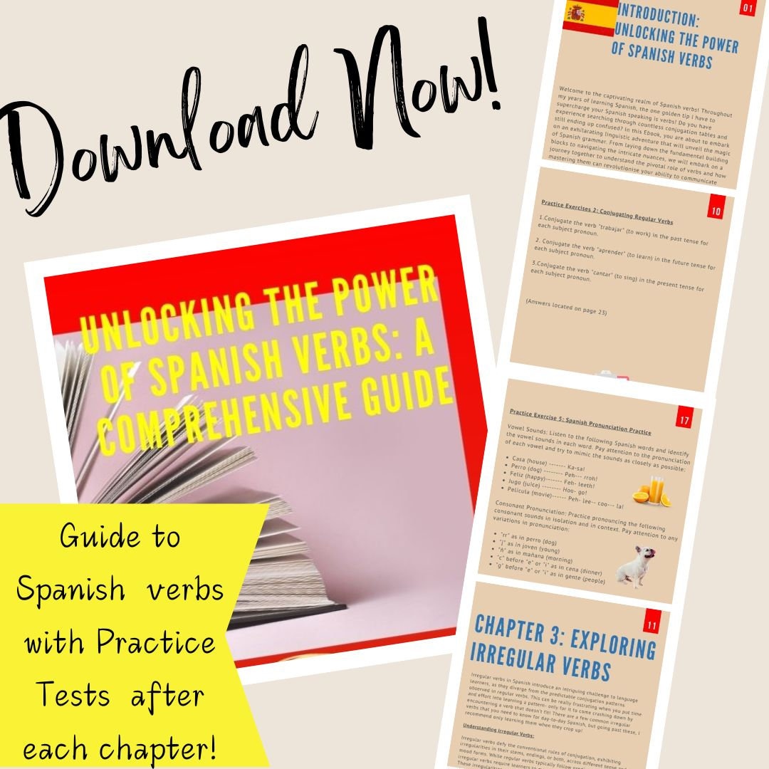 Learning Spanish Verbs Comprehensive Guide Irregular Regular Verbs ...