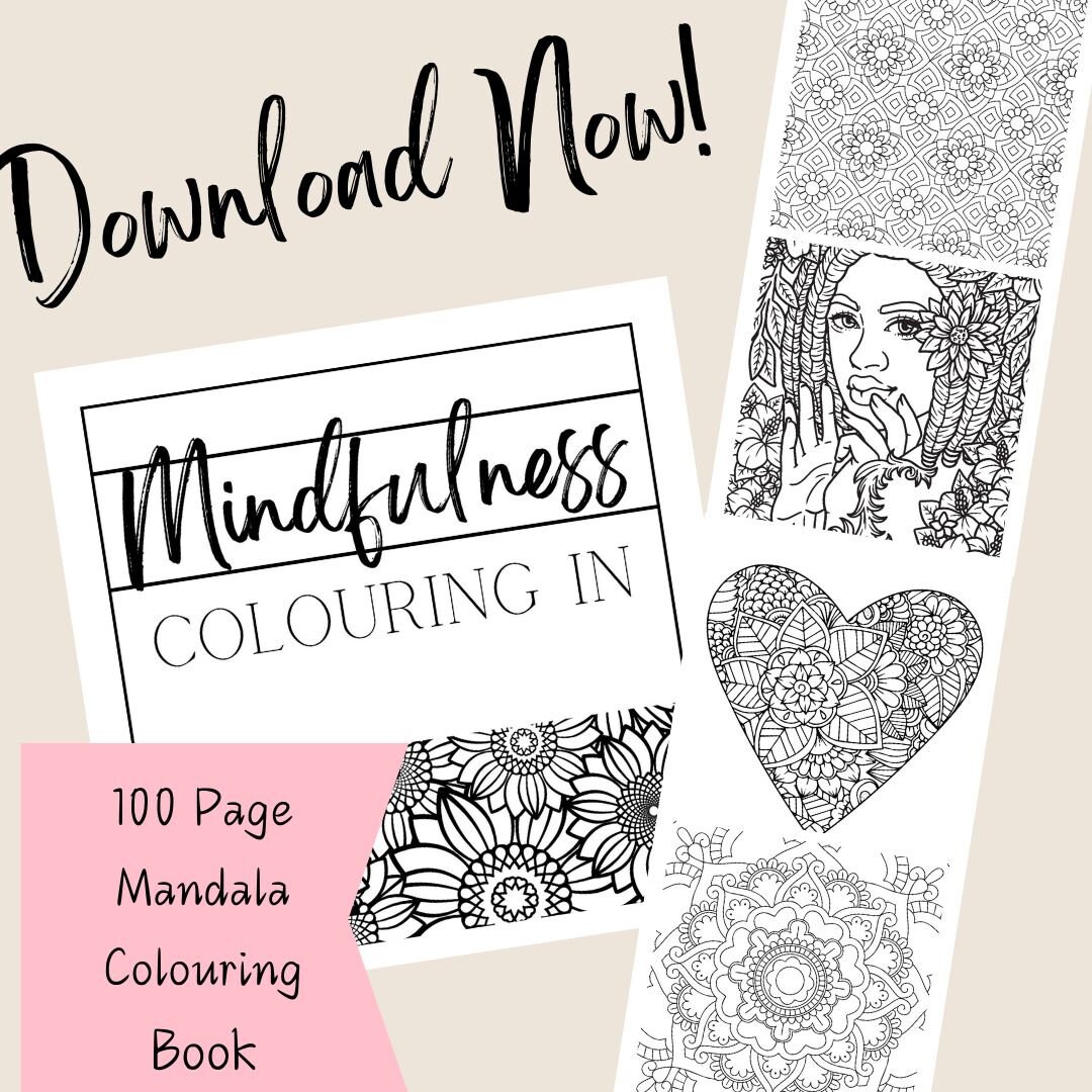 Mindfulness Colouring in Book Self-reflection Creative Expression ...