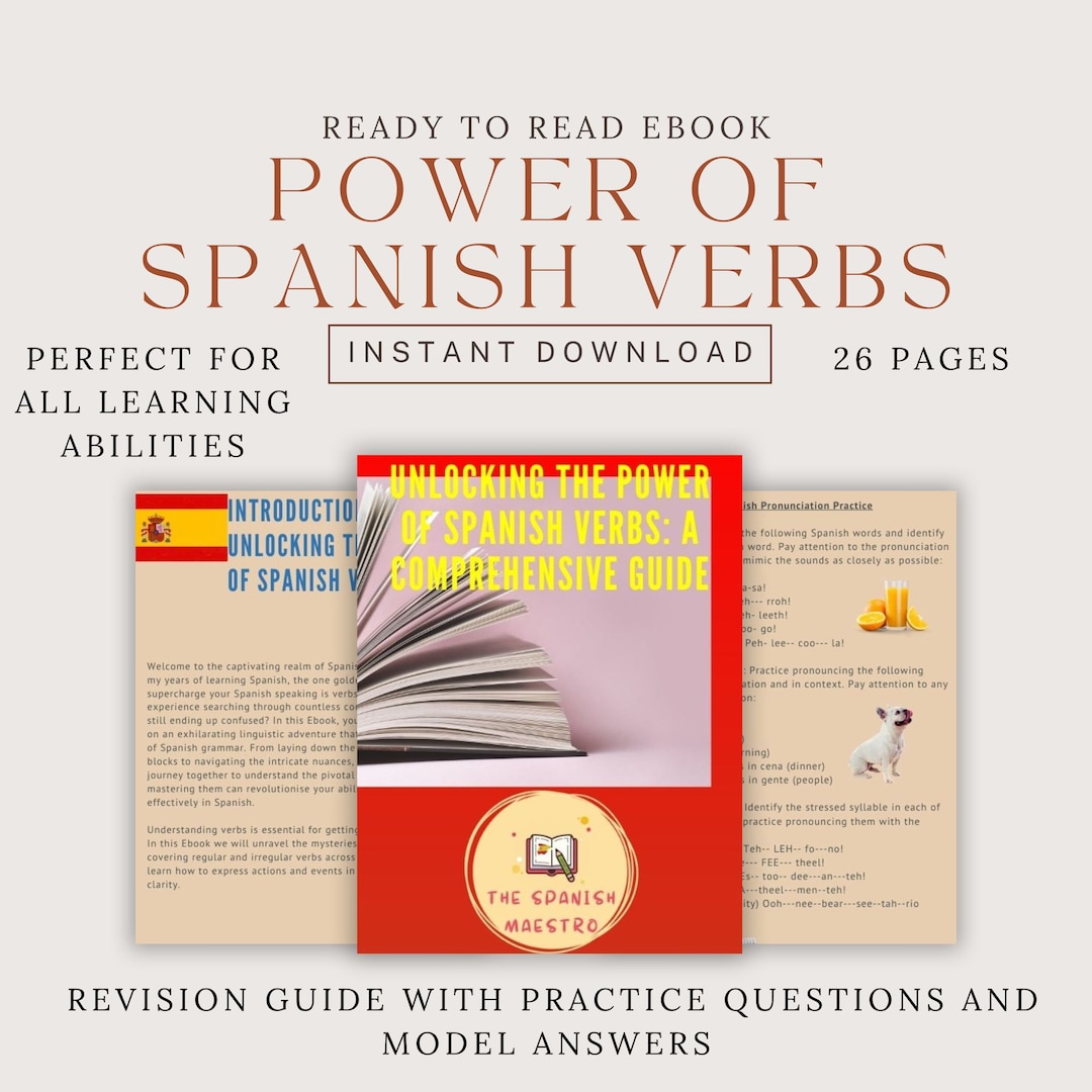 Learning Spanish Verbs Comprehensive Guide Irregular Regular Verbs ...