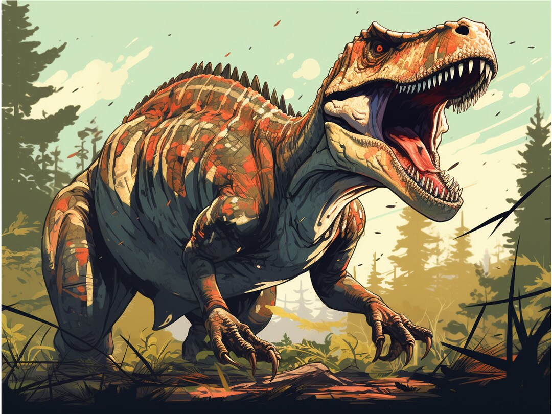 Tyrant Lurkers: PNG Portraits of Terrifying T-rexes - Etsy