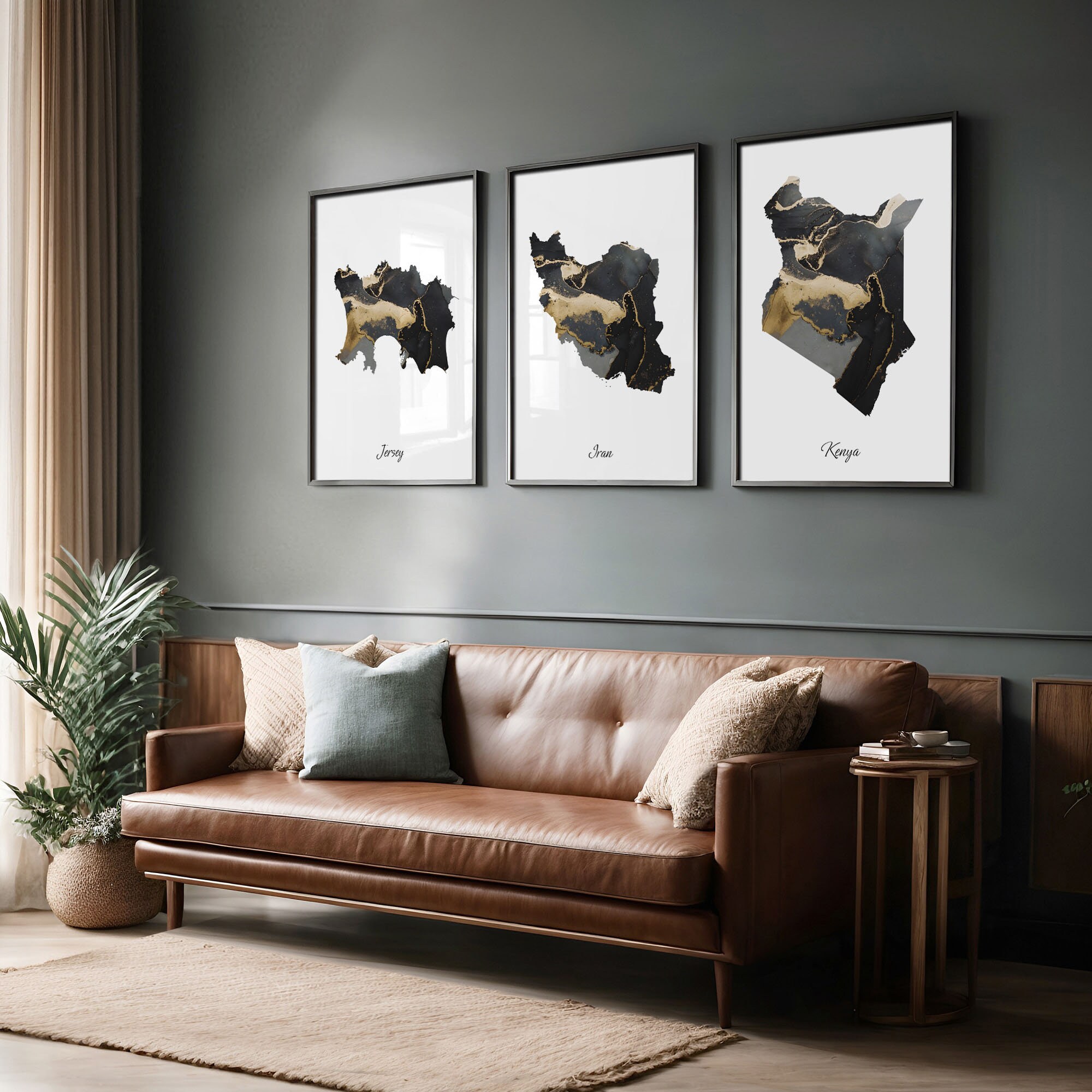 Iran Art Print, Iranian Map Poster, Elegant Country Artwork, Black and ...