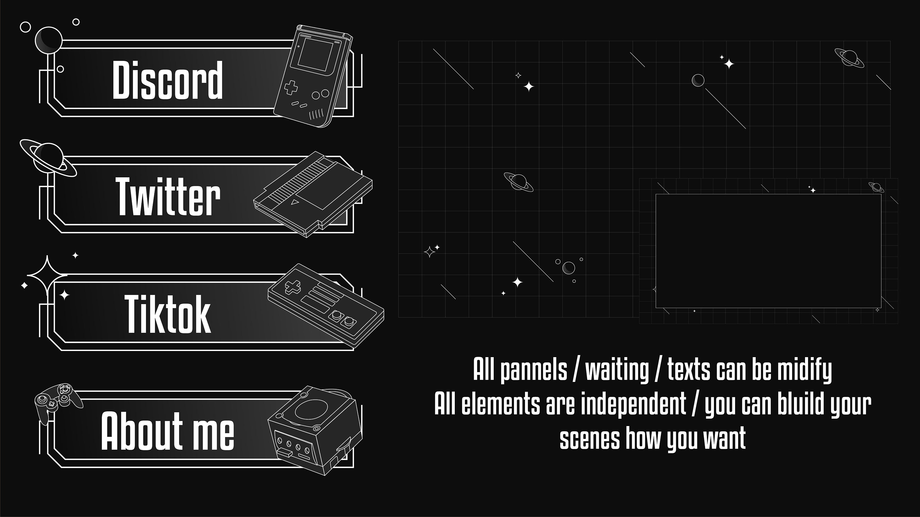 Celestian Gamer - Overlay Twitch - Etsy