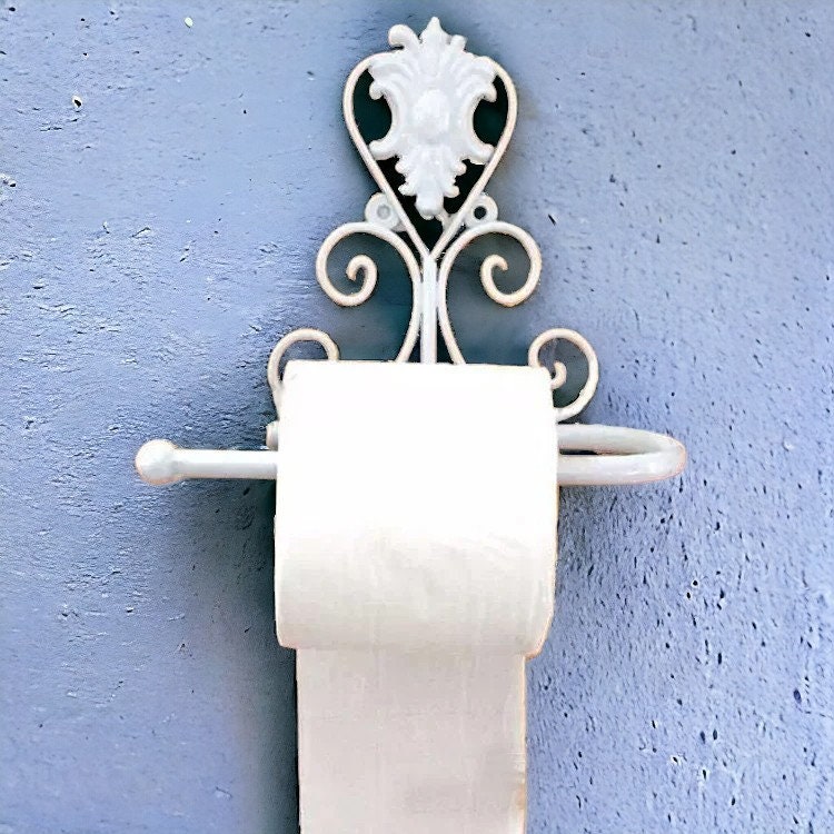 Antique Cast Iron Toilet Roll Holder Industrial Handmade Iron Bathroom ...