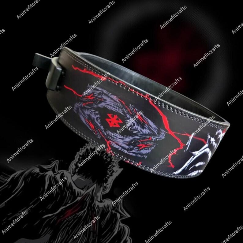Berserk Anime Powerlifting Belt: Genuine Leather Lever Buckle - Etsy