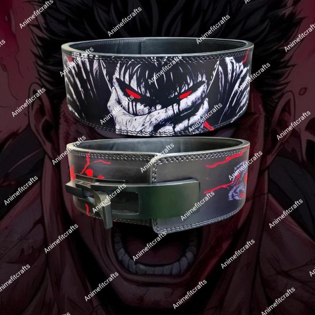 Berserk Anime Powerlifting Belt: Genuine Leather Lever Buckle - Etsy