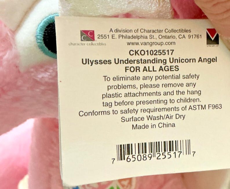 Pink Plush Plushie KOKO Originals Ulysses Understanding Unicorn Angel ...