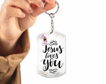 Religious Keyring With Bible Verse Engraving - Etsy