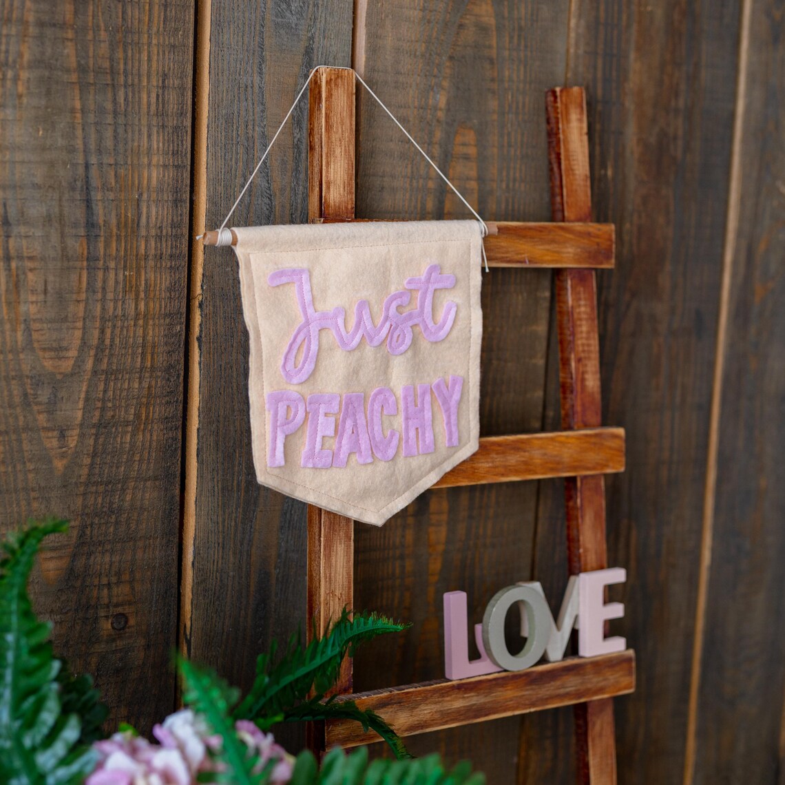 Just Peachy Big Felt Banner Nursery Wall Decor Kids Room Flag,kids Door ...