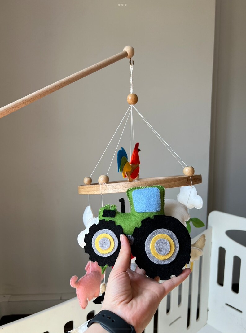 Farm Baby Nursery Mobile, Farmhouse Crib Mobile, Farm Animals Nursery ...