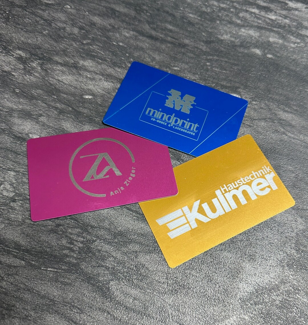 Personalized Metal Business Cards machined on Both Sides - Etsy