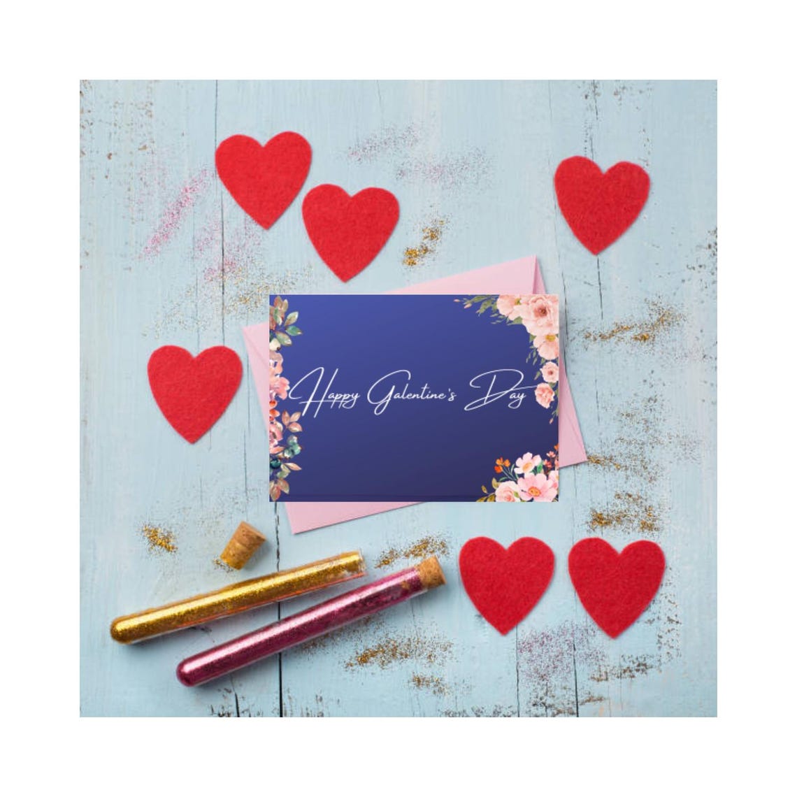 Happy Galantine's Day Digital Printable Card - Postcard Size - Multiple ...