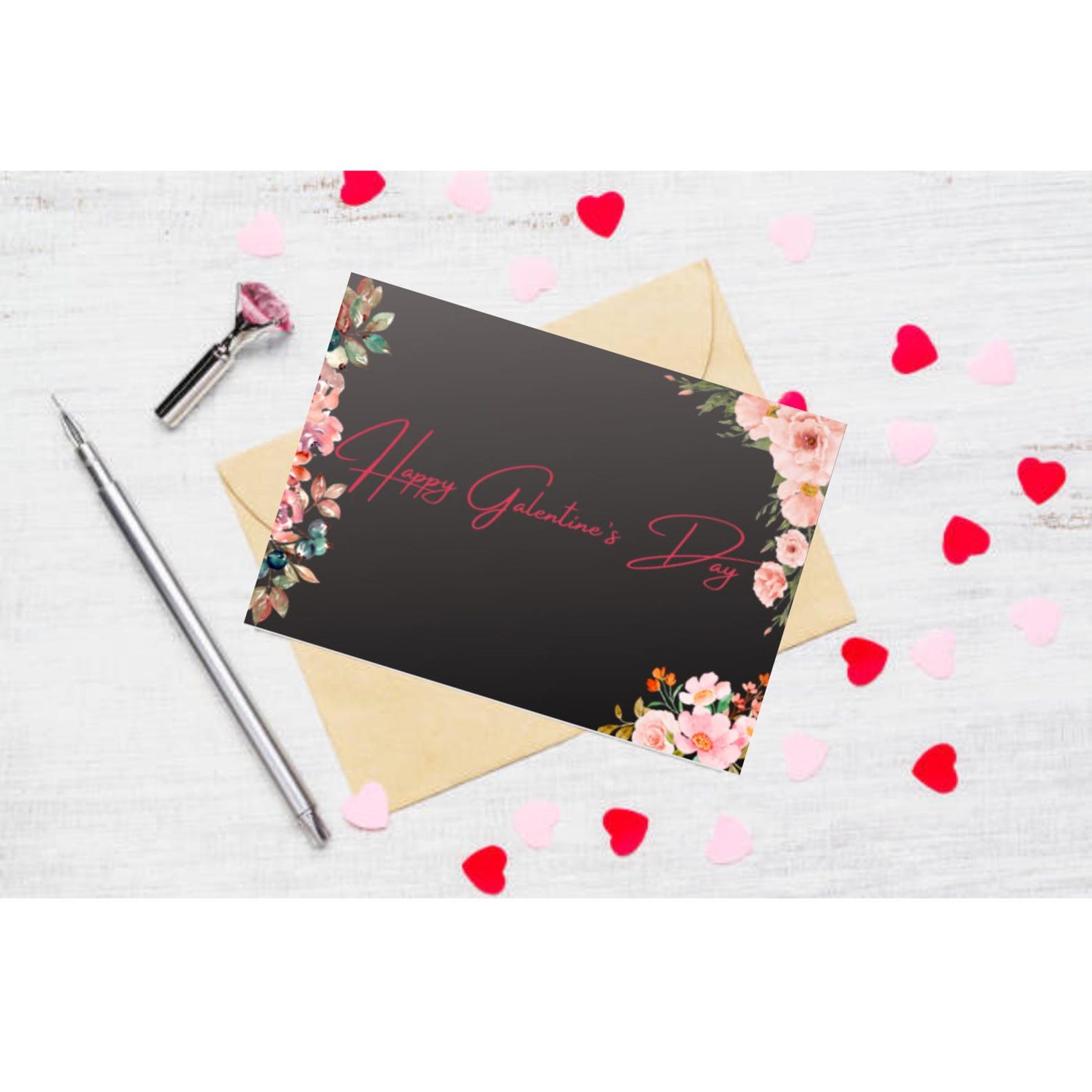 Happy Galantine's Day Digital Printable Card - Postcard Size - Multiple ...