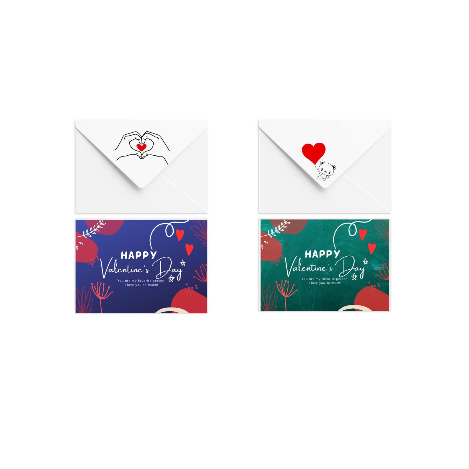 Printable Valentine's Day Postcards – Multiple Colours! - Etsy UK