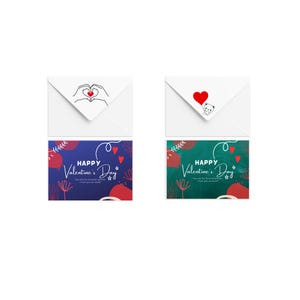 Printable Valentine's Day Postcards – Multiple Colours! - Etsy UK