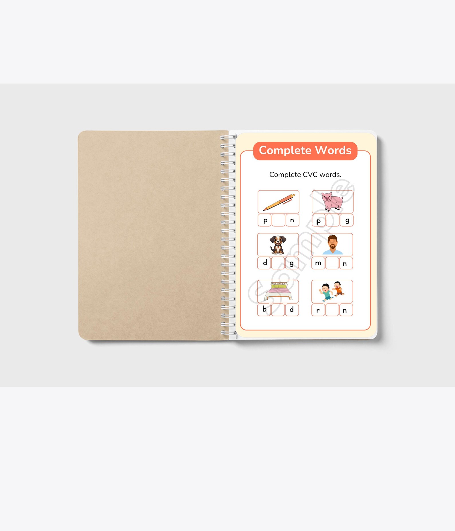 CVC Words - Missing Middle Sound | Printable Phonics Activity | A4, A5 ...