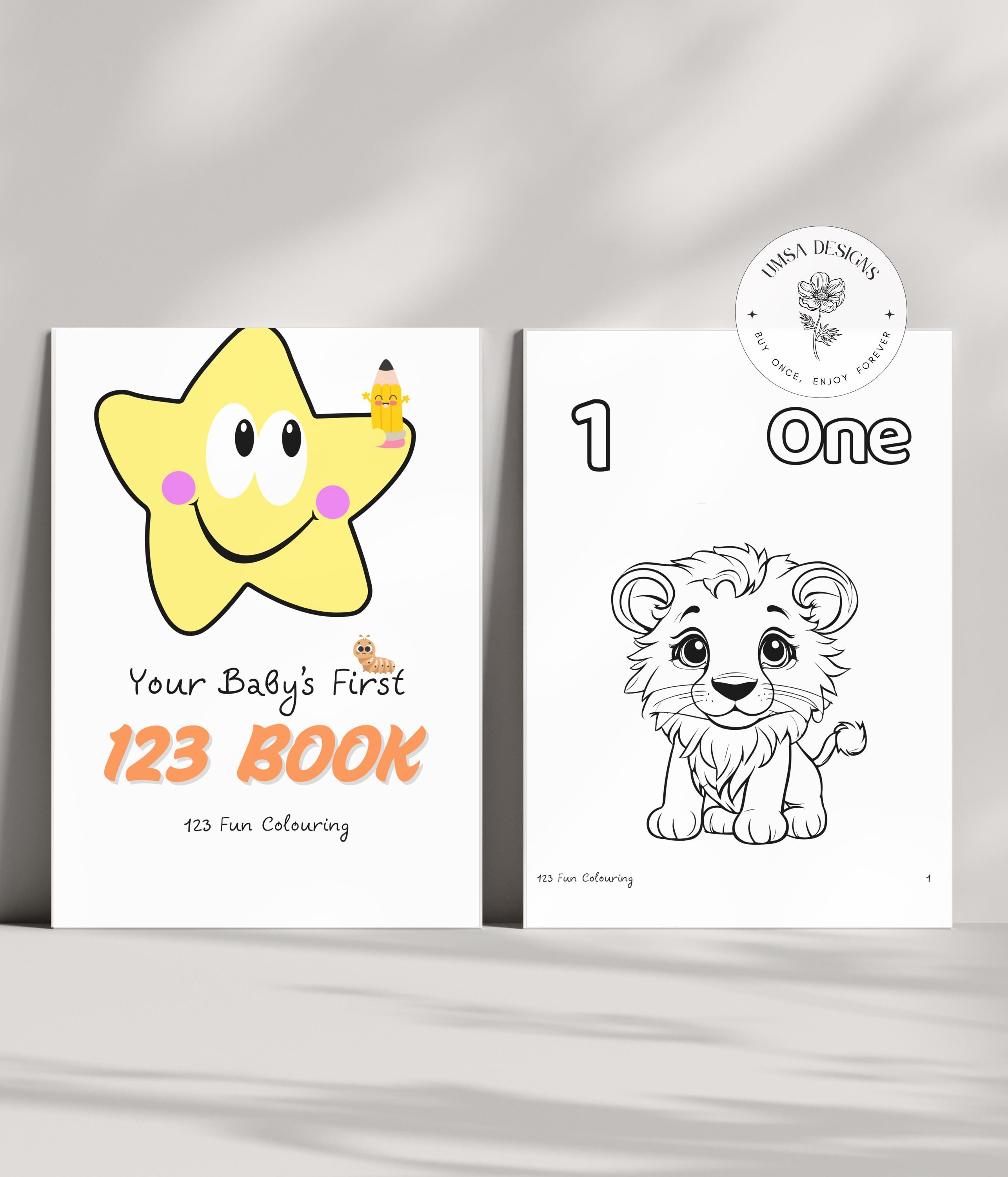 123 Colouring Book | Printable Number Learning | Counting 1-20 ...