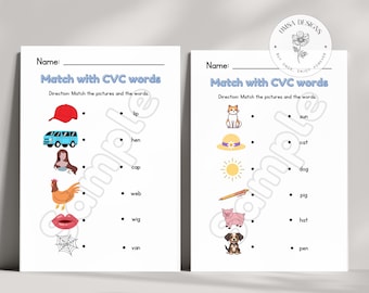 CVC Words - Missing Middle Sound | Printable Phonics Activity | A4, A5 ...
