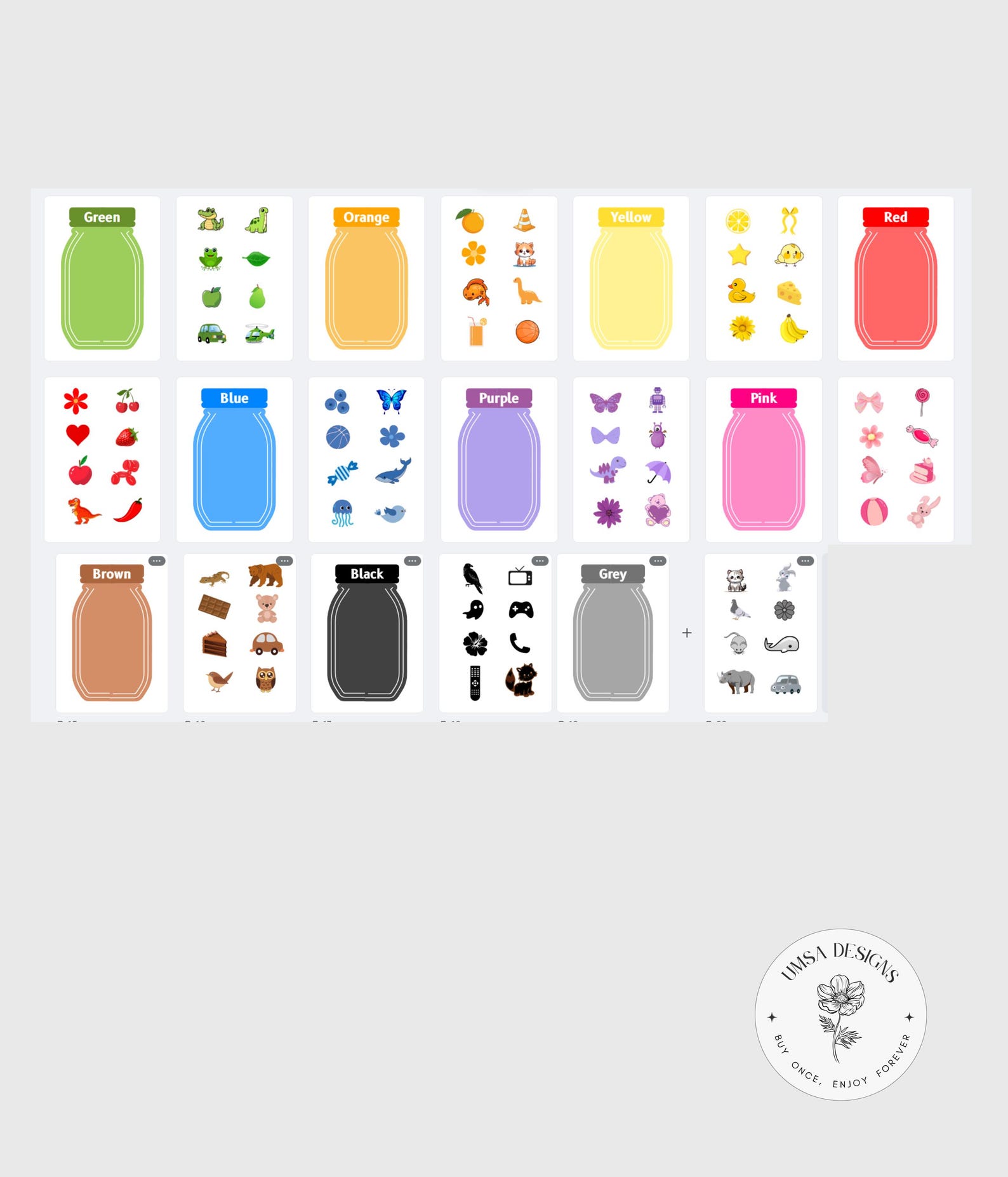 Colour Matching Jars Printable – Fun Learning Activity for Kids | A4 ...