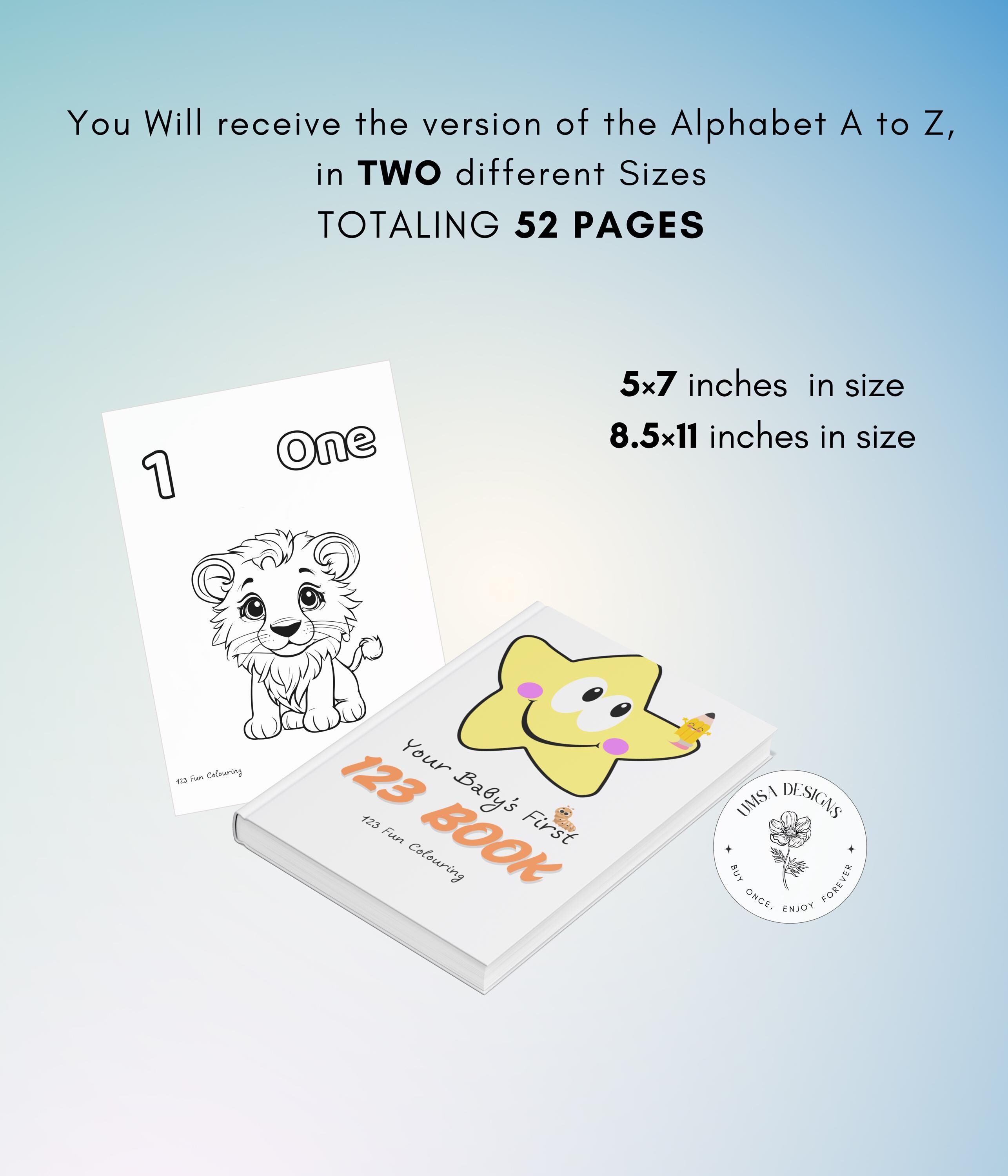 123 Colouring Book | Printable Number Learning | Counting 1-20 ...