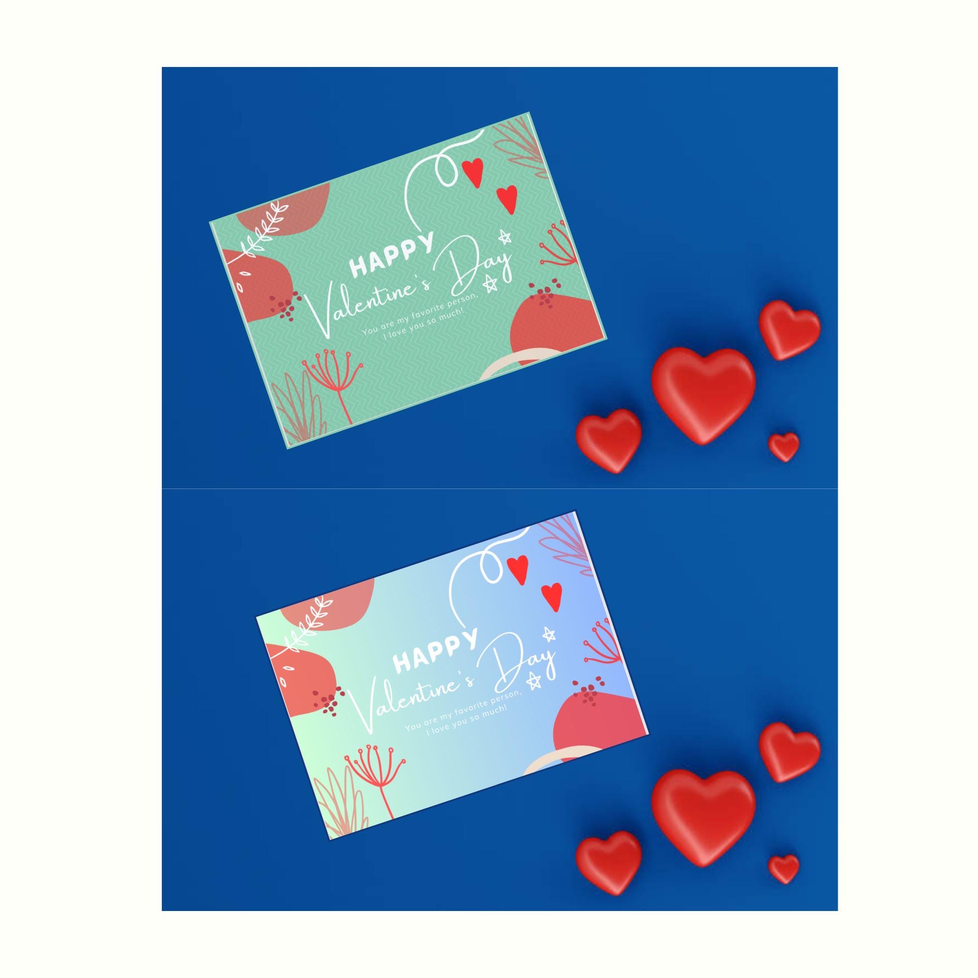 Printable Valentine's Day Postcards – Multiple Colours! - Etsy UK