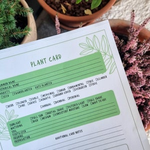 Printable Plant ID Card – PDF for Garden Planner - Etsy