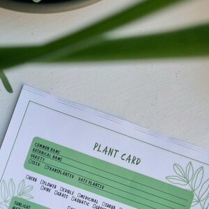 Printable Plant ID Card – PDF for Garden Planner - Etsy