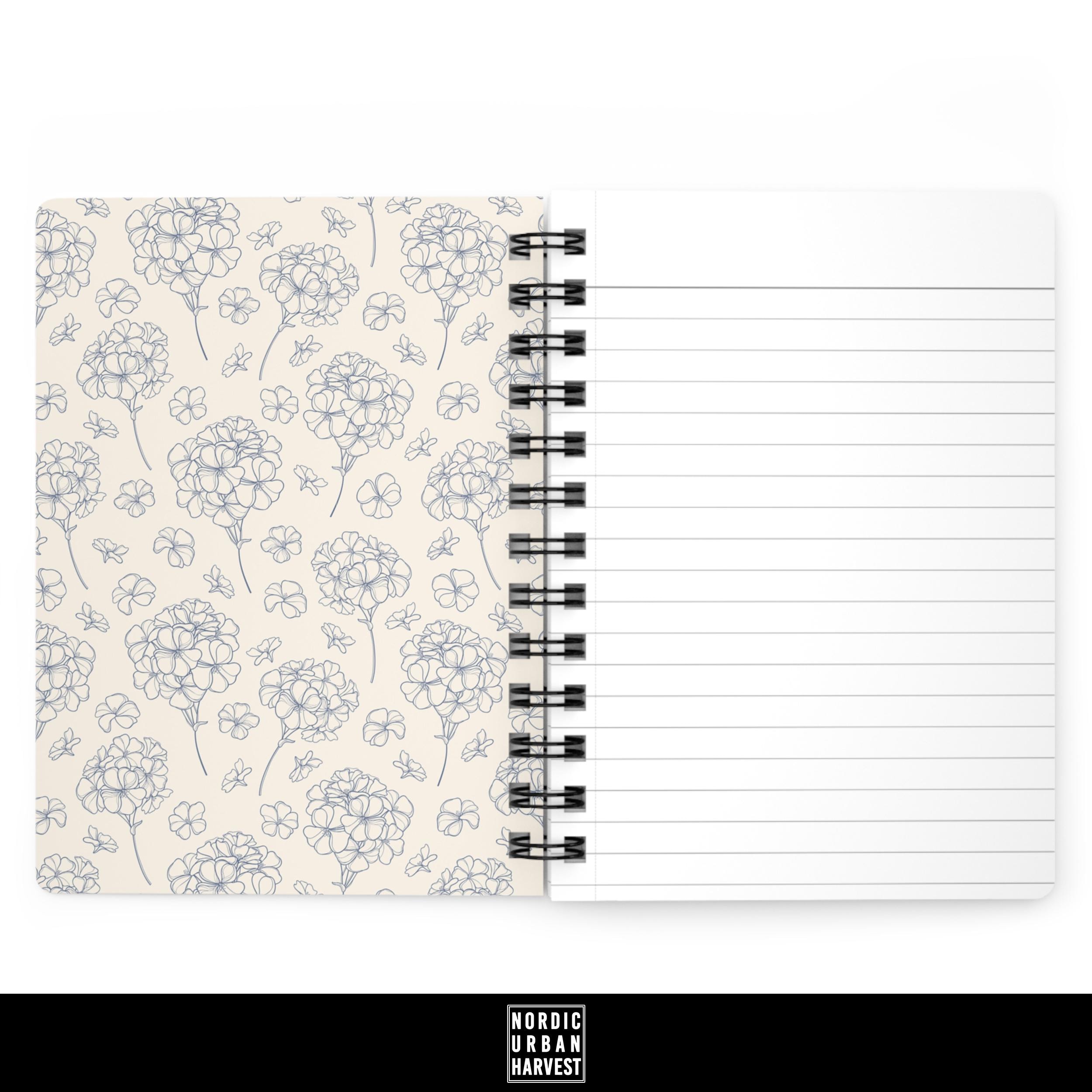 Floral Spiral Bound Notebook | Botanical Stationery | Flowers Journal ...