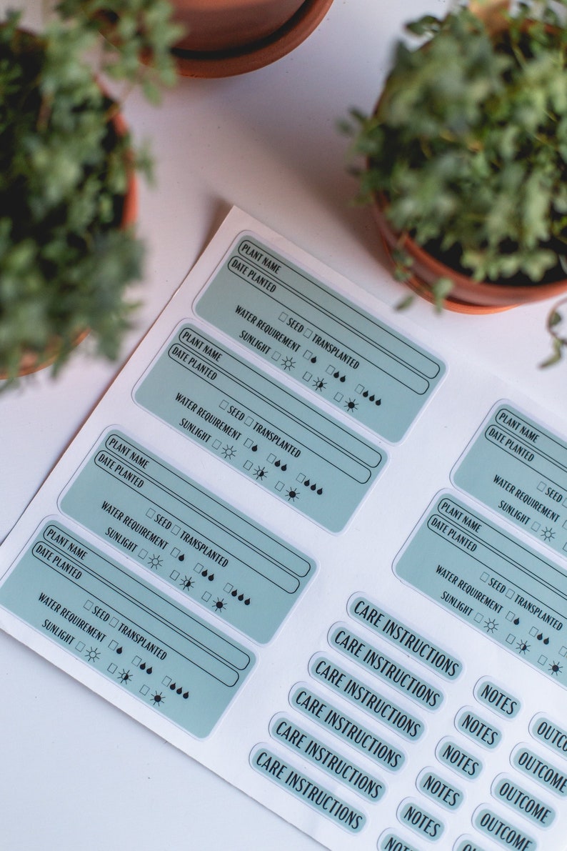 Gardening Sticker Sheet to Organize Your Gardening Journal. Beautiful ...