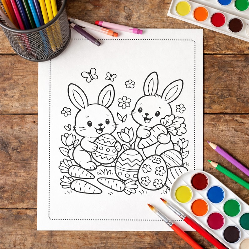 Easter Coloring Pages Printable | 10 Page PDF | Instant Download | Quiet Activities ...
