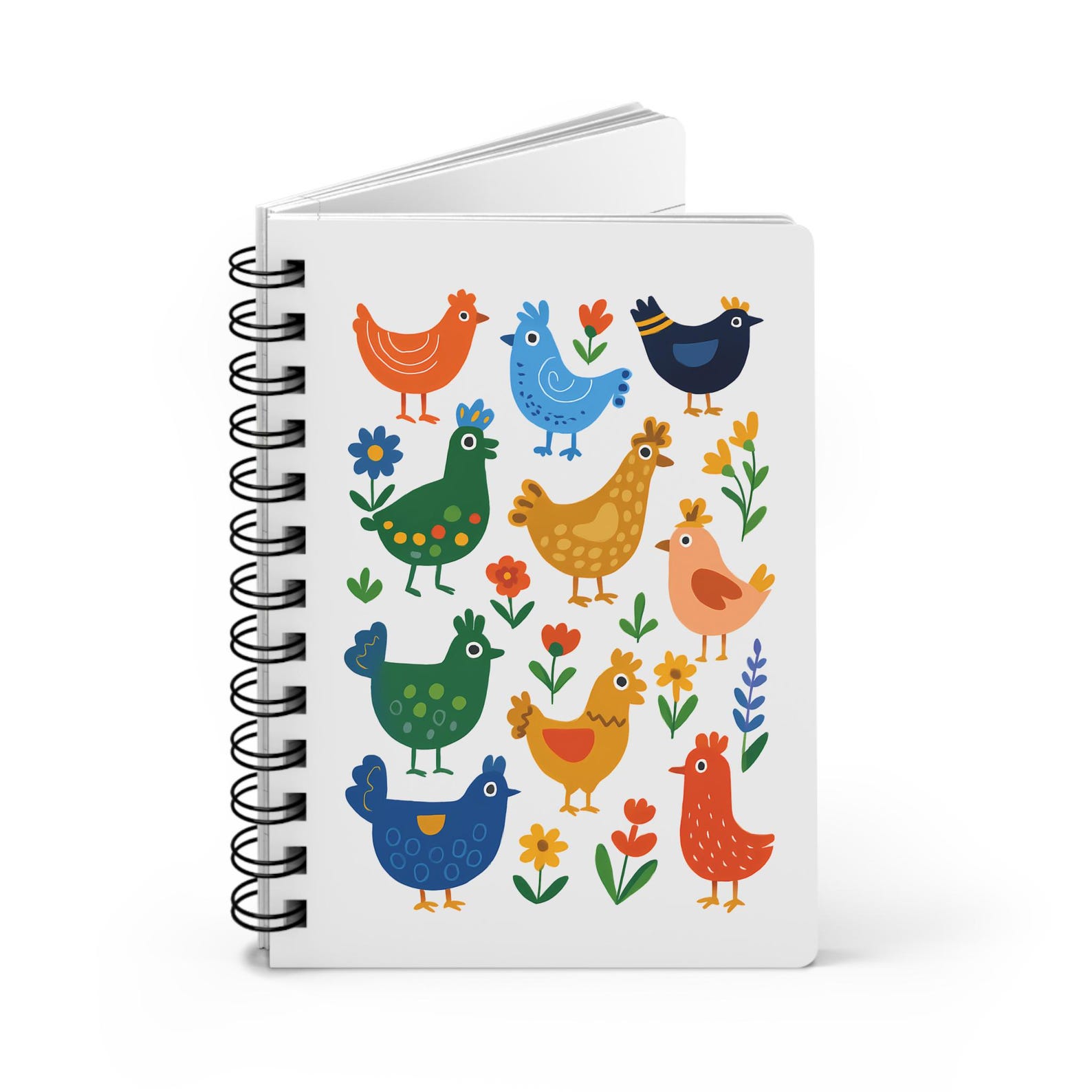 Farm Chickens Spiral Bound Notebook | Farming Stationery | Nature ...