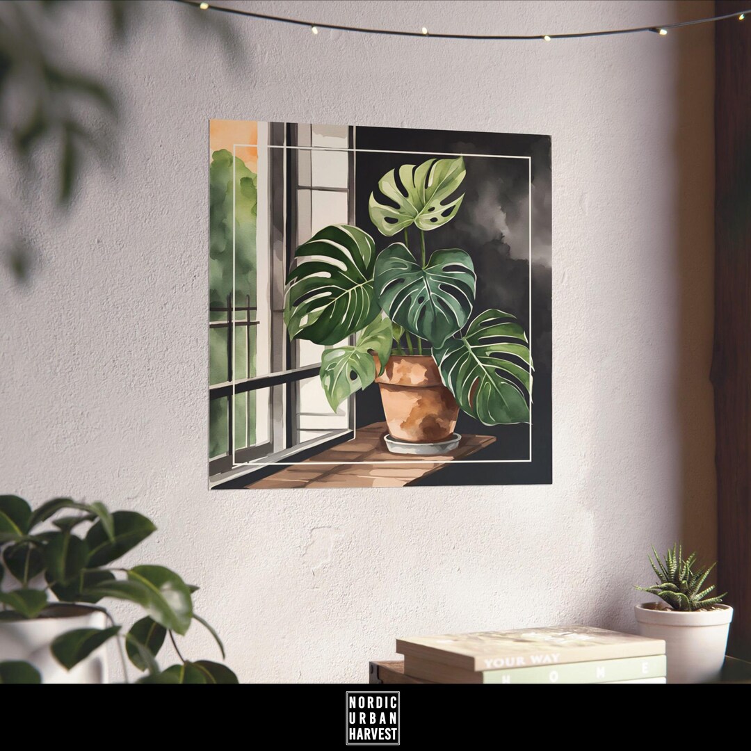 Leafy Poster - Part of the House Plant Poster Collection. Plant-wall ...