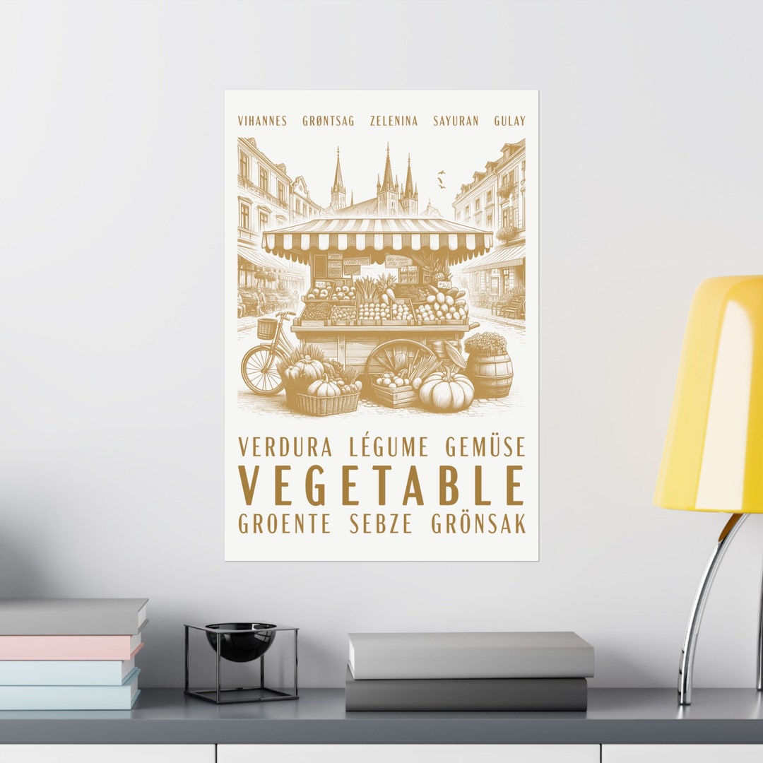 This Poster Displays the Word 'vegetable' in Multiple Languages. Plant ...