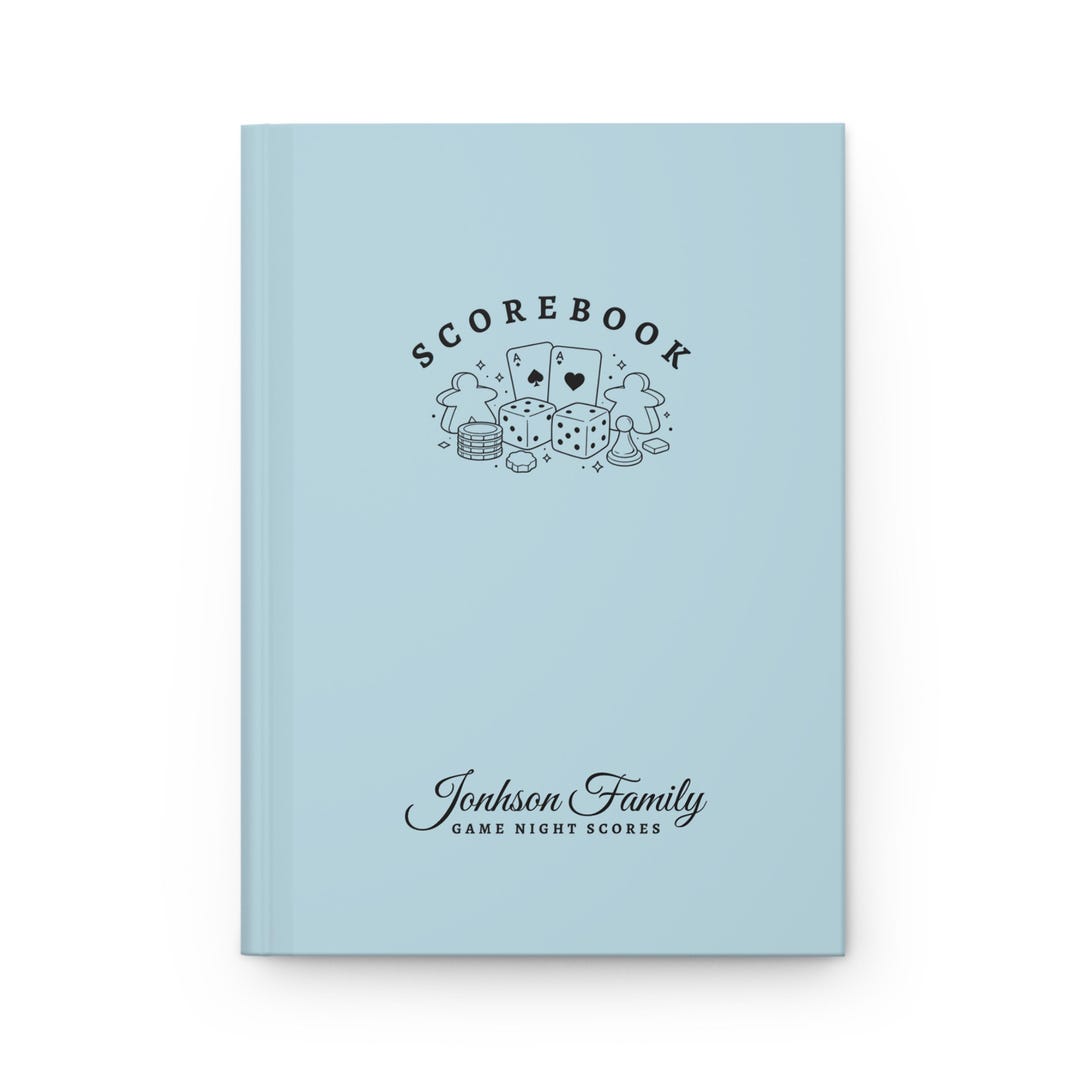 Personalized Game Night Scorebook | Hardcover Matte 5.75"x8" | Board ...