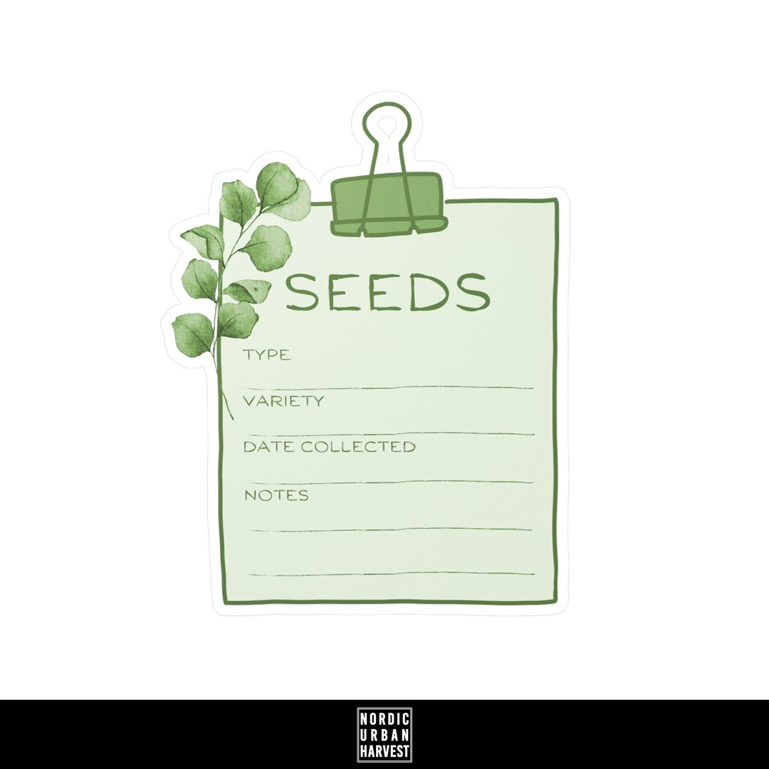 Seed Envelope Stickers. Seed Storage, Stickers for Gardeners, Gardening ...