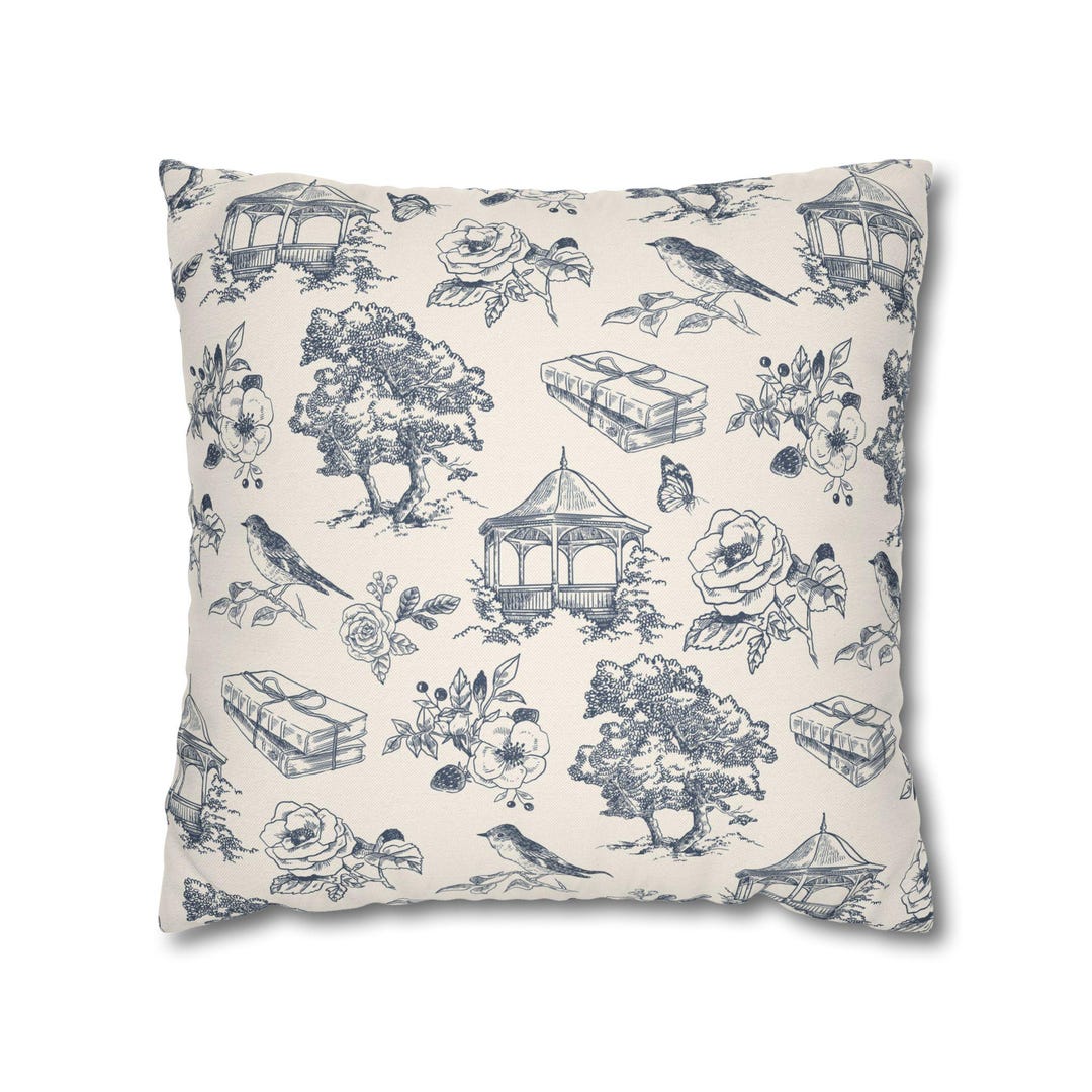 Victorian-inspired Throw Pillow Cover | 18x18" | Multiple Colors ...