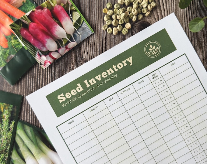 Seed Inventory Sheet - Printable PDF | Instant Download to Track Your ...