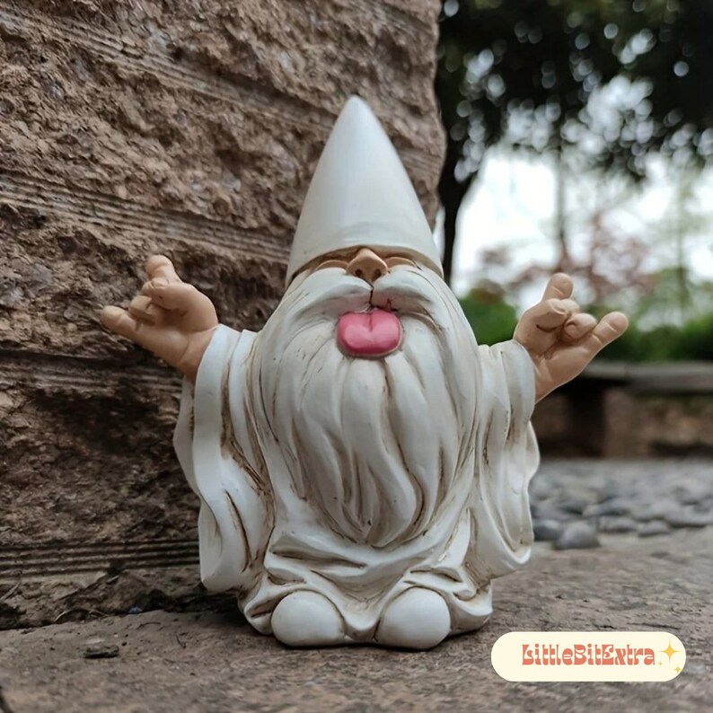 Funny Rocker Gnome, Resin Garden Gnome, Unique Garden Gnomes, Quirky ...