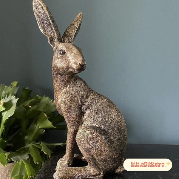Bronze Hare Garden Ornament - Etsy